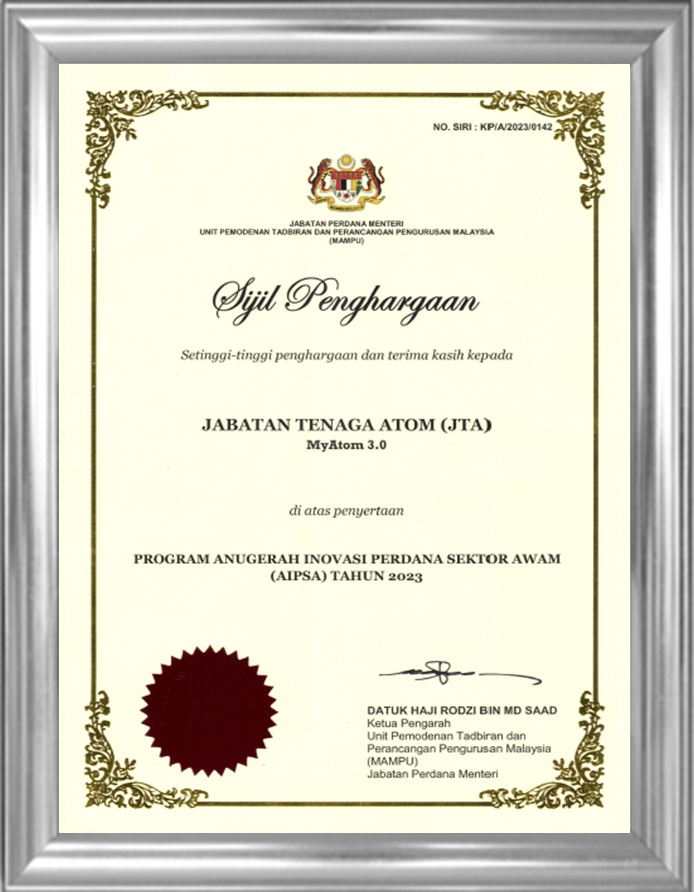 Anugerah dan Pencapaian - Portal Rasmi Jabatan Tenaga Atom
